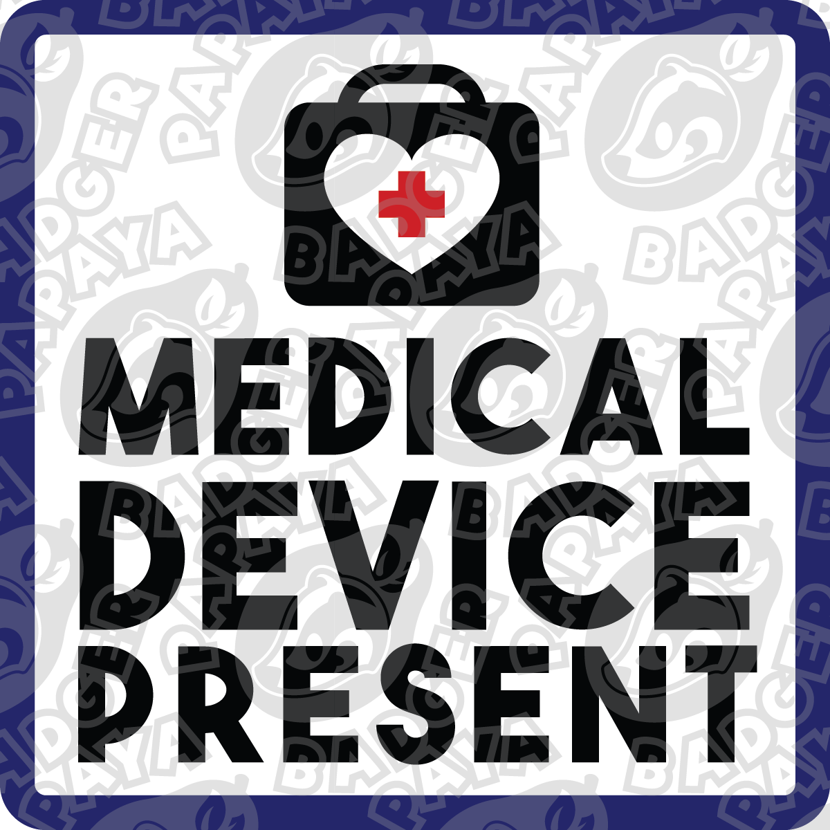 Medical Device Present Consent Badge – Papaya Badger