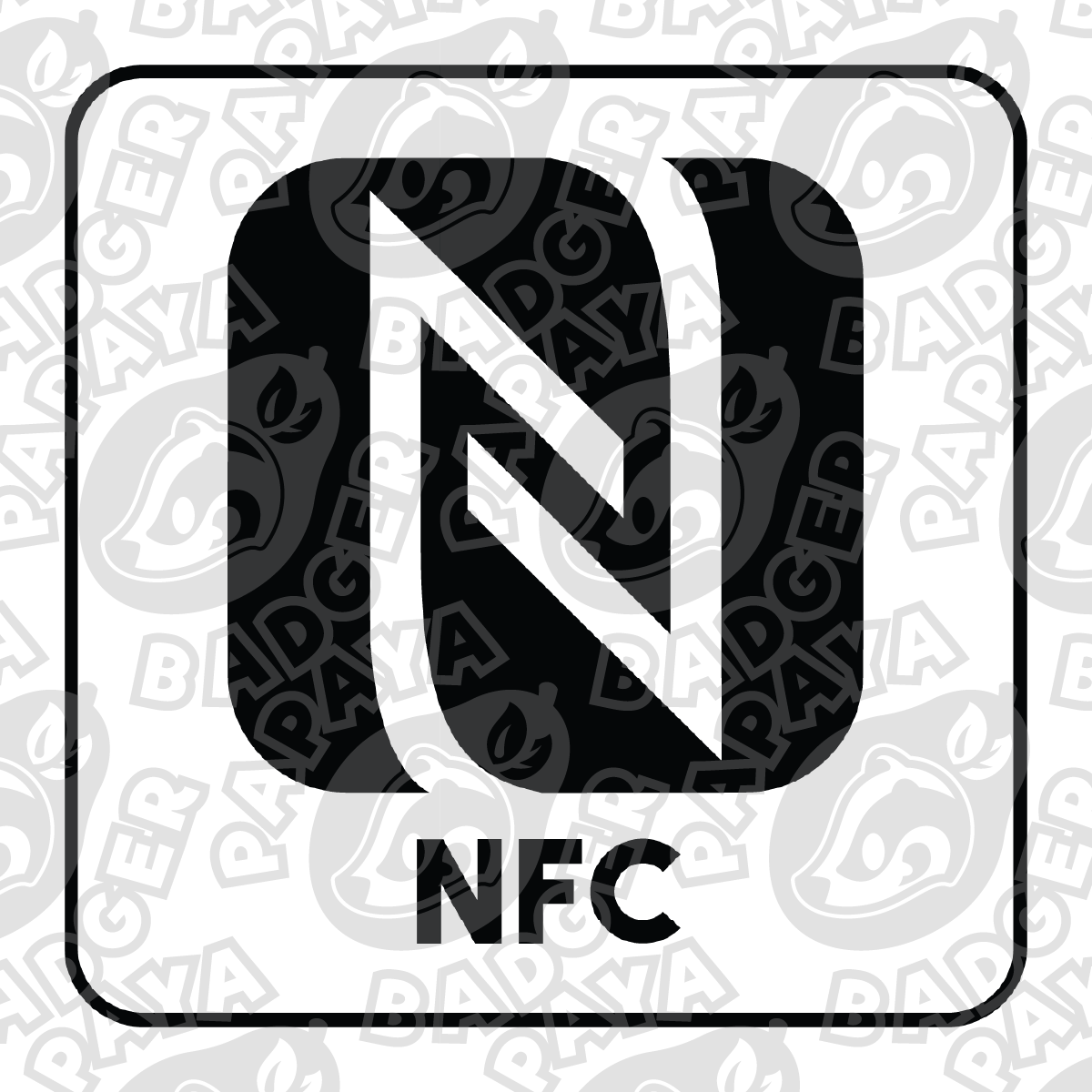 Rewriteable NFC Pin – Papaya Badger