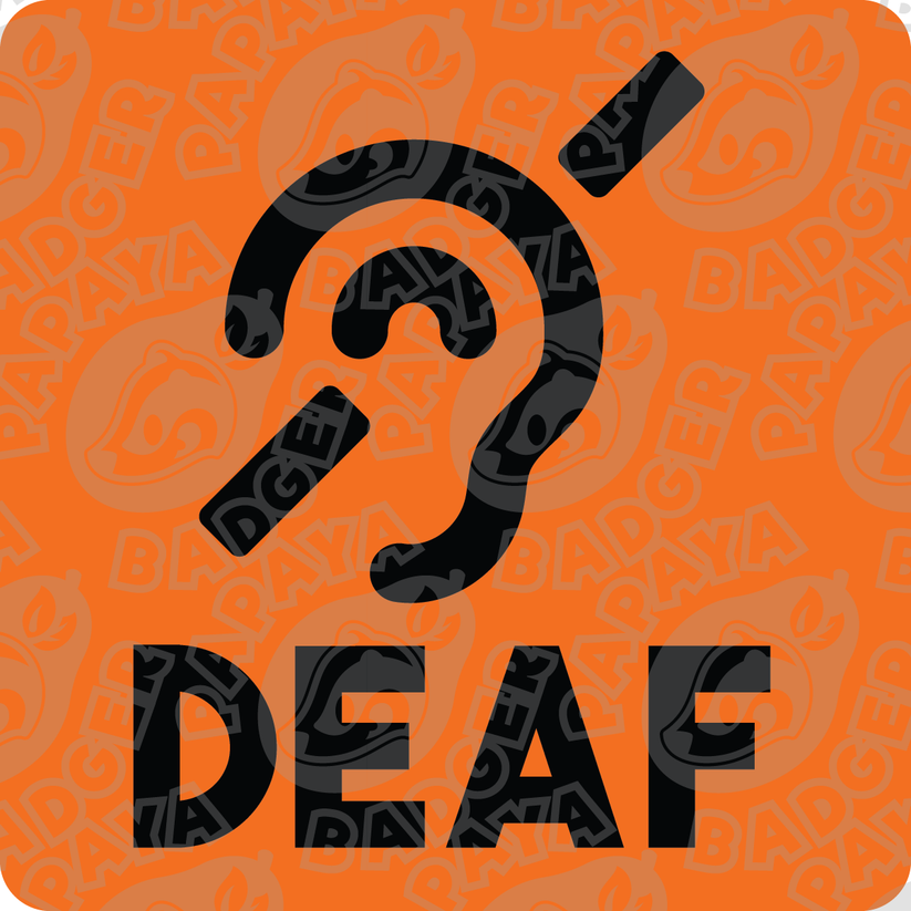 Deaf Consent Badge – Papaya Badger