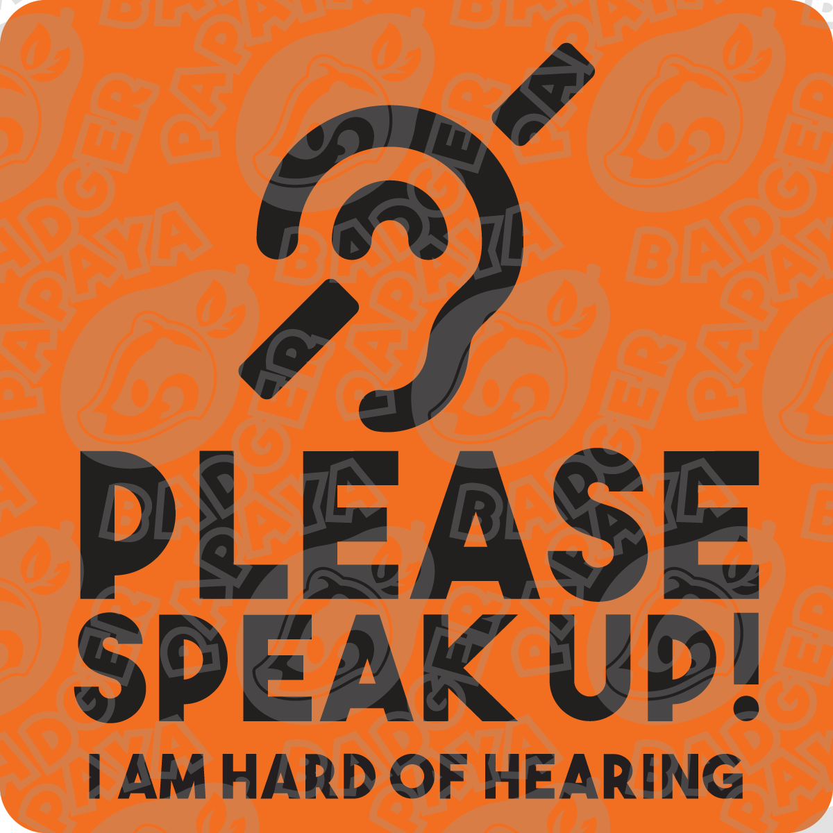 Please Speak Up Consent Badge – Papaya Badger