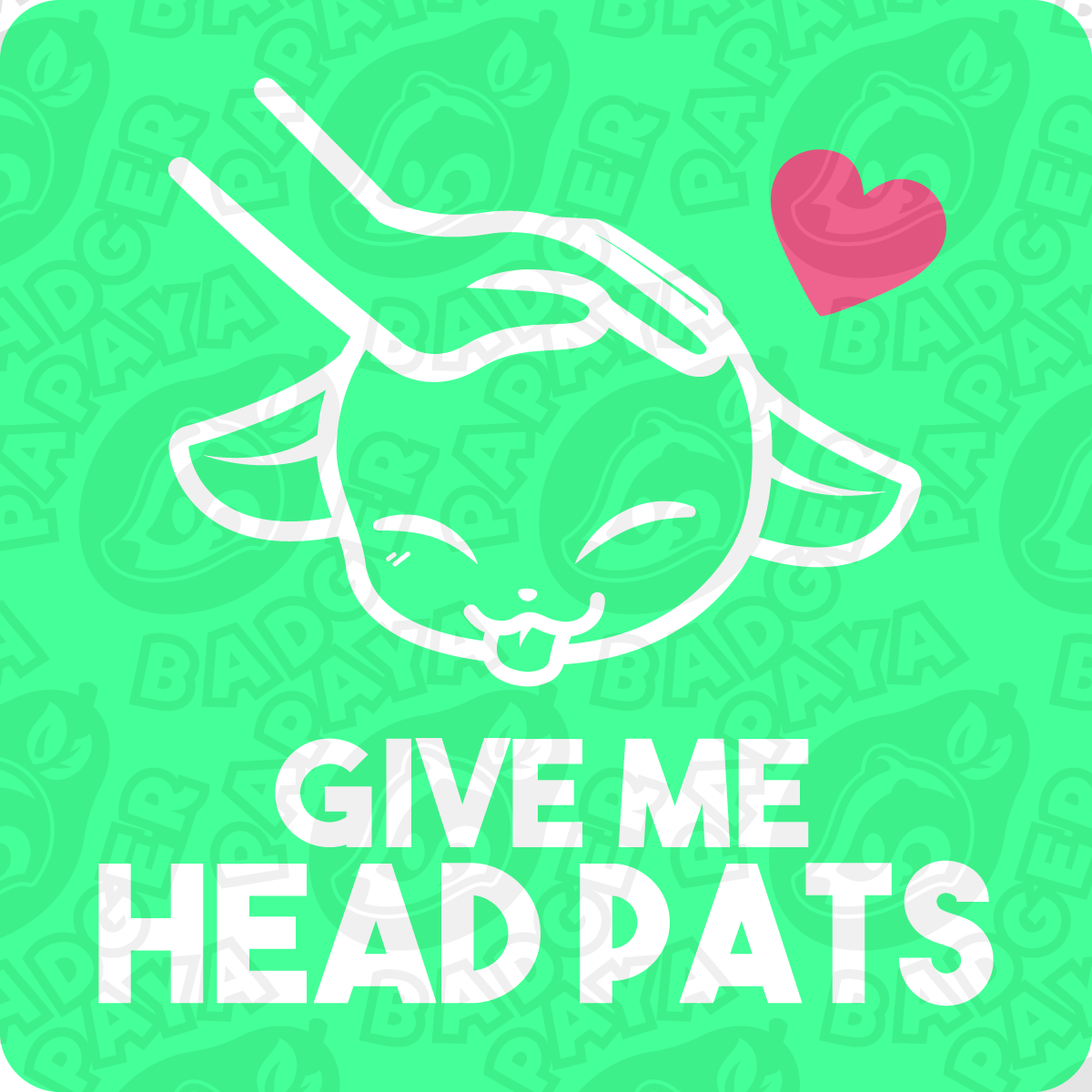 Give Me Head Pats Consent Badge – Papaya Badger