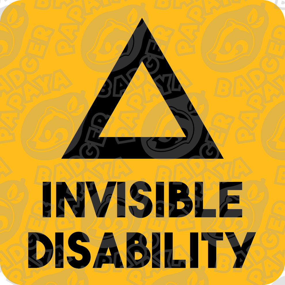 Invisible Disability Consent Badge – Papaya Badger